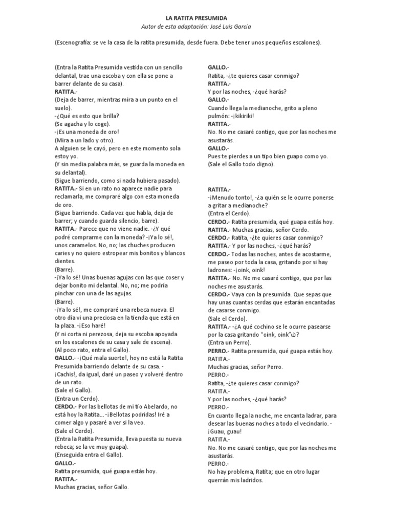 La Ratita Presumida | PDF