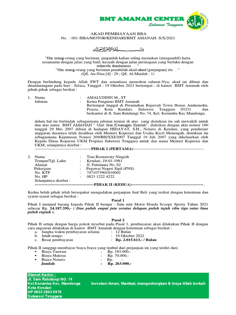 Contoh Akad Bba | PDF