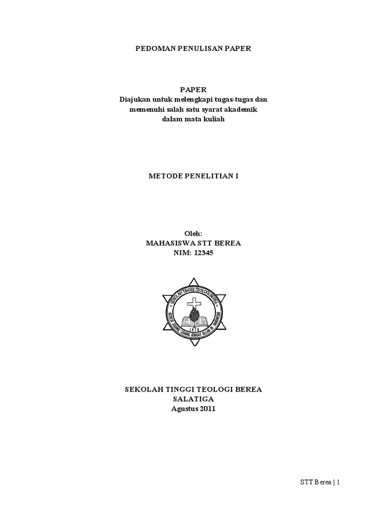 Pedoman Penulisan Paper Akademik | PDF | Kajian Bahasa Asing
