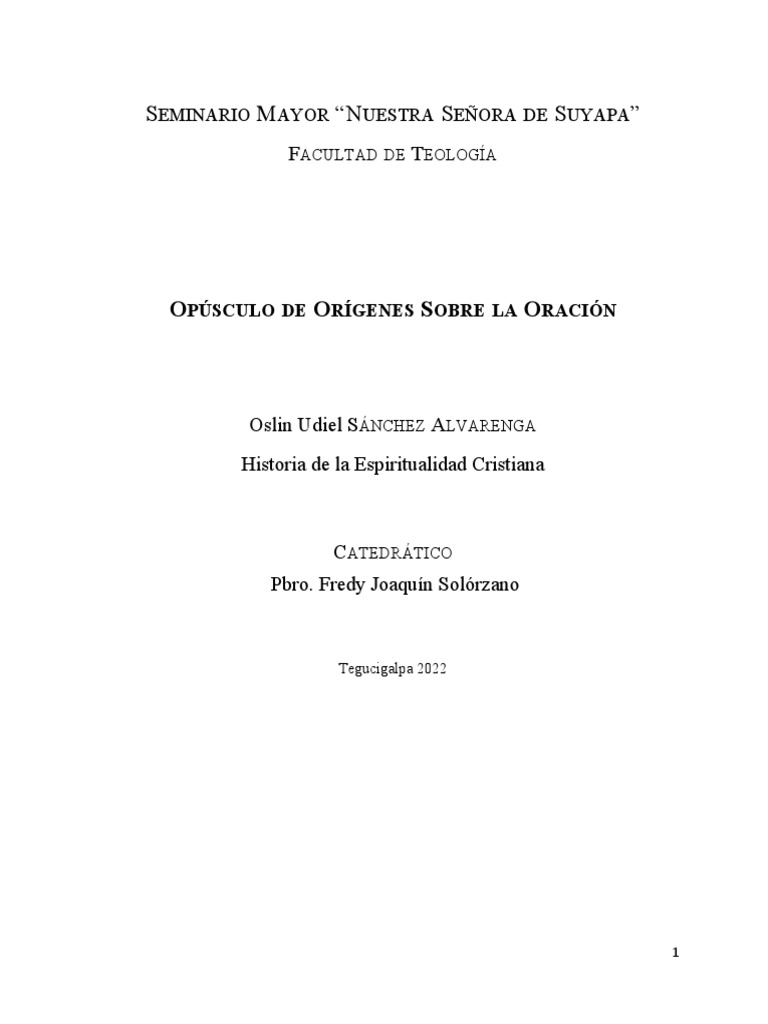 Estudio Al Opúsculo de Orígenes | PDF | Amor | Pecado