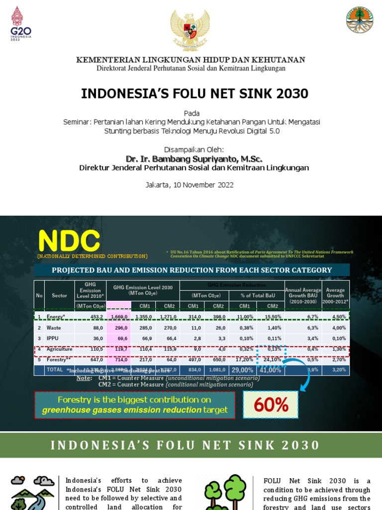 Bs-Indonesias Folu Net Sink 2030-10november 2022-1 | PDF
