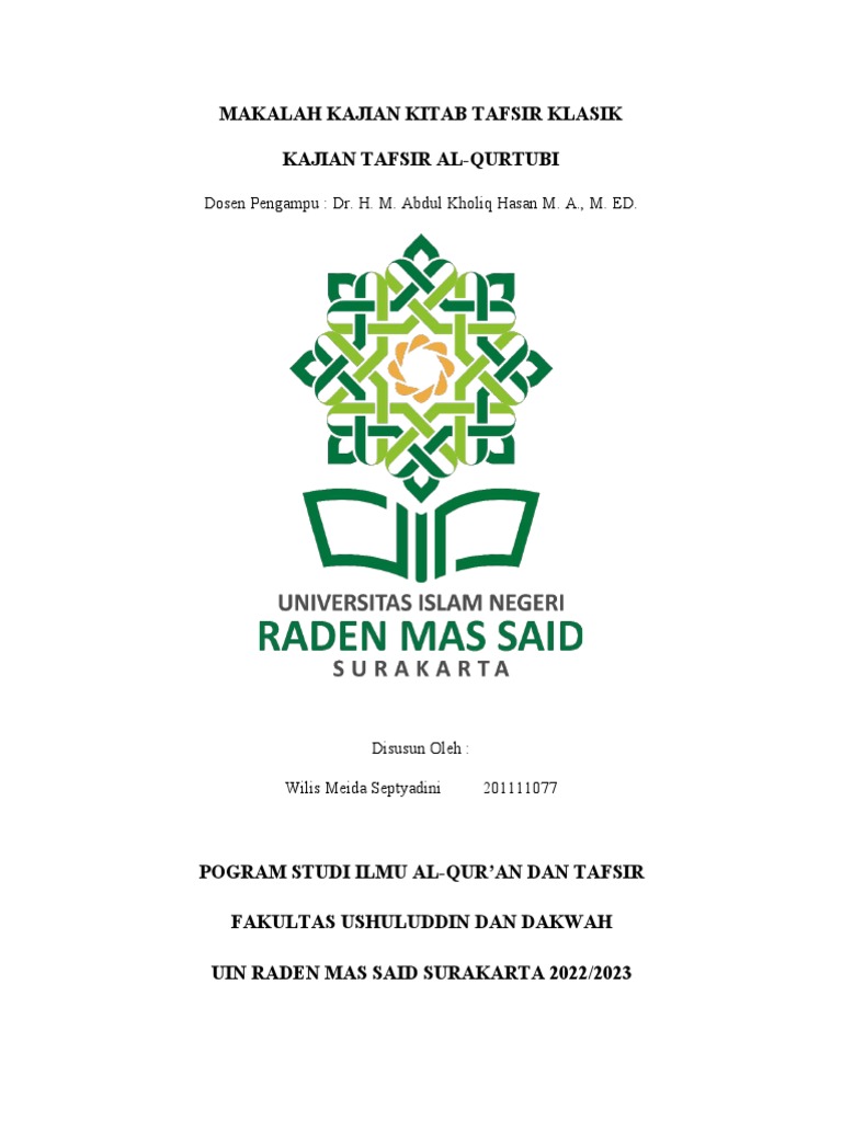 Kajian Tafsir Al-Qurtubi Klasik | PDF | Agama & Spiritualitas