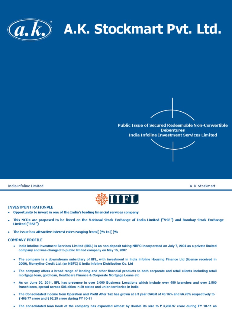 India Infoline - Product Note - July 2011 | PDF | Loans | Securities ...