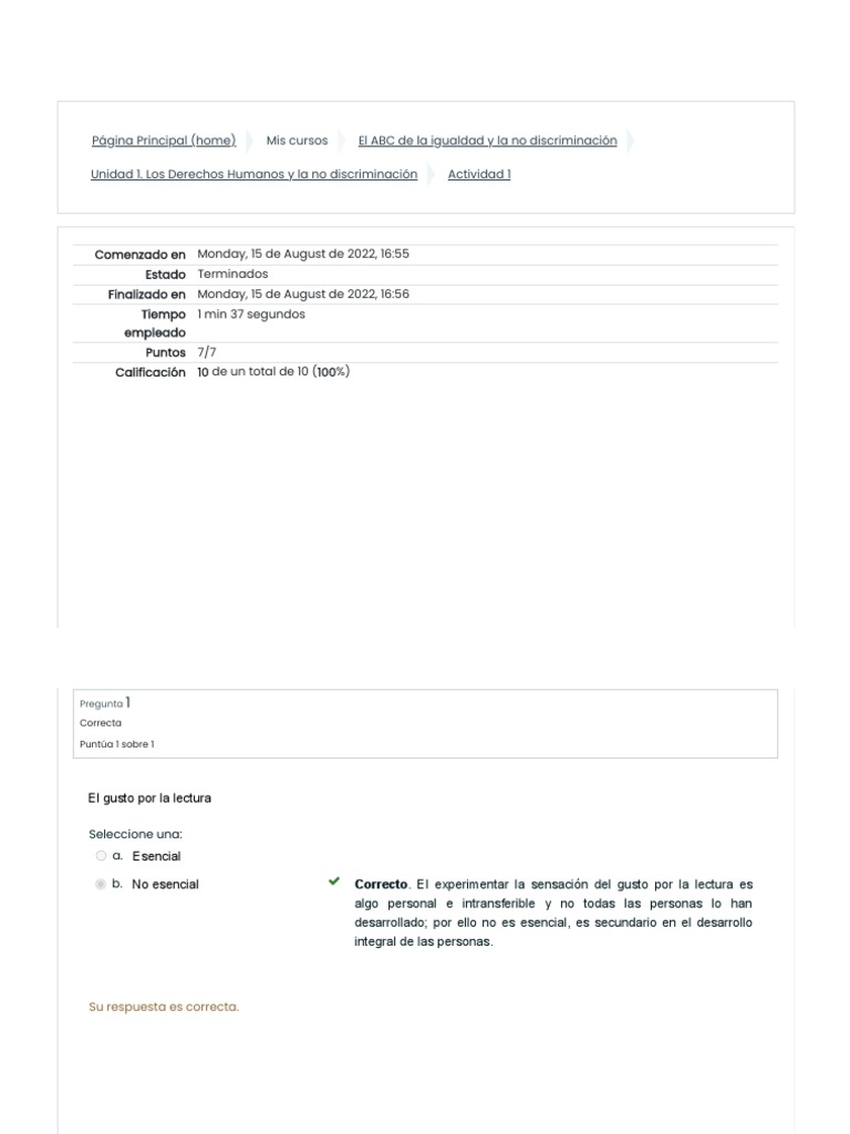 Actividad 1 - El ABC de La Igualdad y La No Discriminacion | Descargar gratis PDF | Derechos ...
