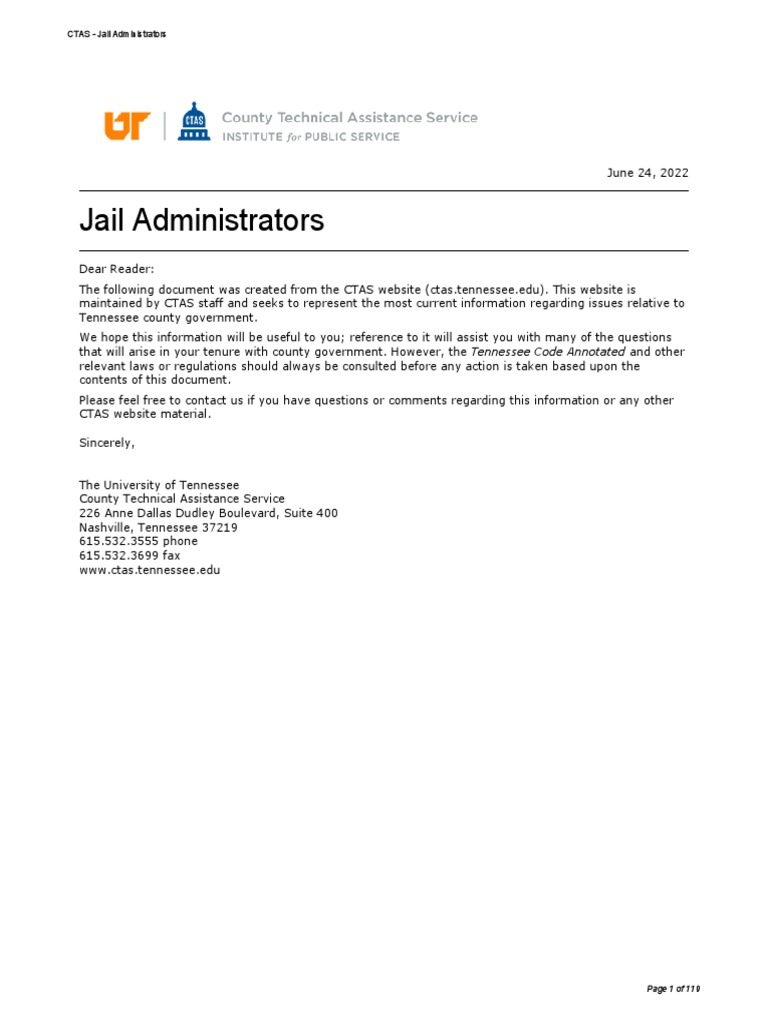 Jail Administrators Guide | PDF | Turner V. Safley | Prison