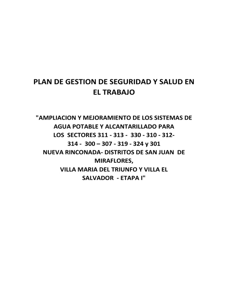 Plan de Gestion de Seguridad y Salud en El Trabajo | PDF | Seguridad y salud ocupacional | Valores