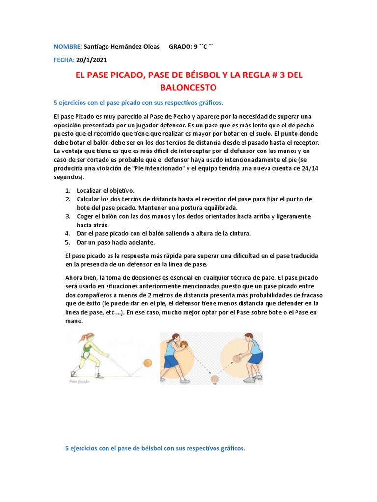 Ejercicios de Pase Picado y Béisbol | PDF | Defensor (Asociación de ...