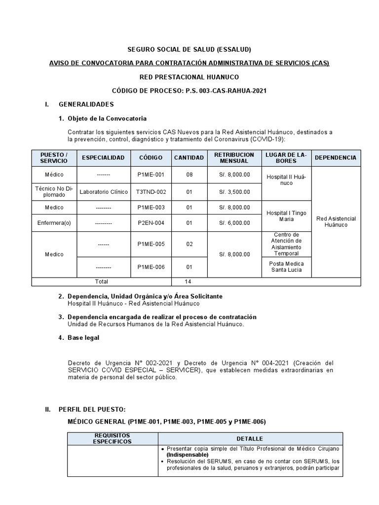 Ba 003 Cas Rahua 2021 | PDF | Hospital | Enfermería