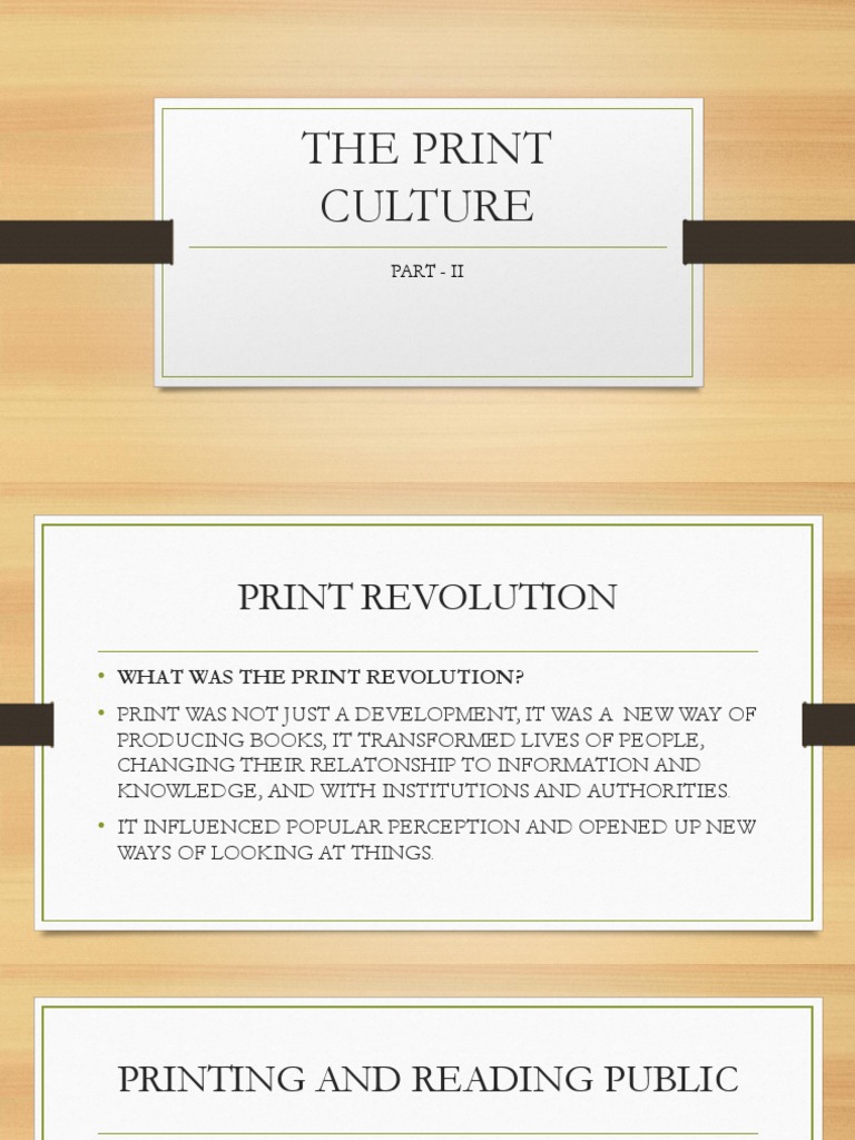 The Print Culture | PDF | Printing | Age Of Enlightenment