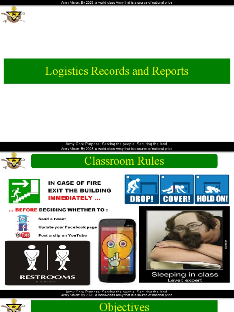 4 IMM-Logistics Records and Reports | PDF | Inventory | Logistics