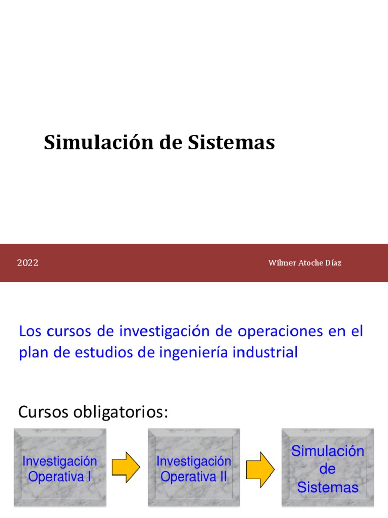 Clase 01 Introduccion A La Simulacion Pdf