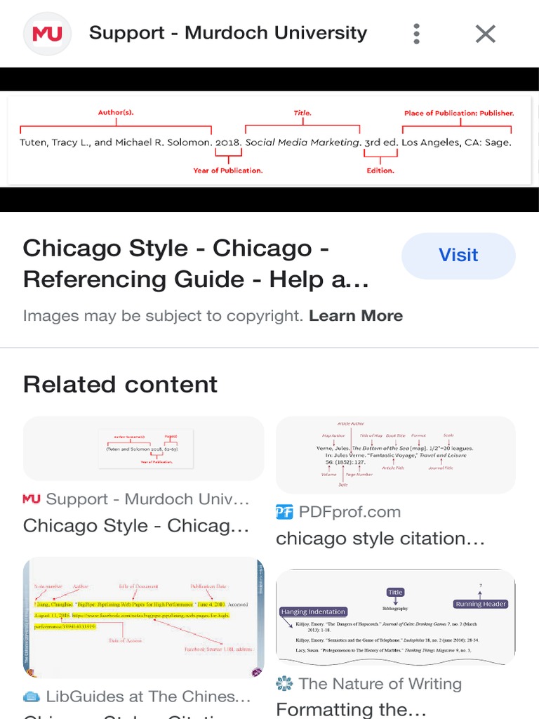 Chicago Style Referencing - Google Search | PDF | Art