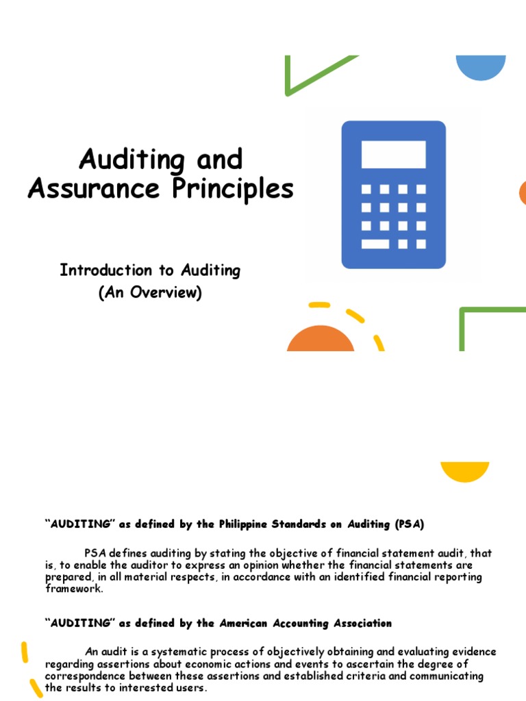 Introduction to Auditing Principles | PDF