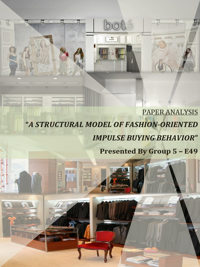 A Structural Model of Fashion-Oriented: Impulse Buying Behavior | PDF