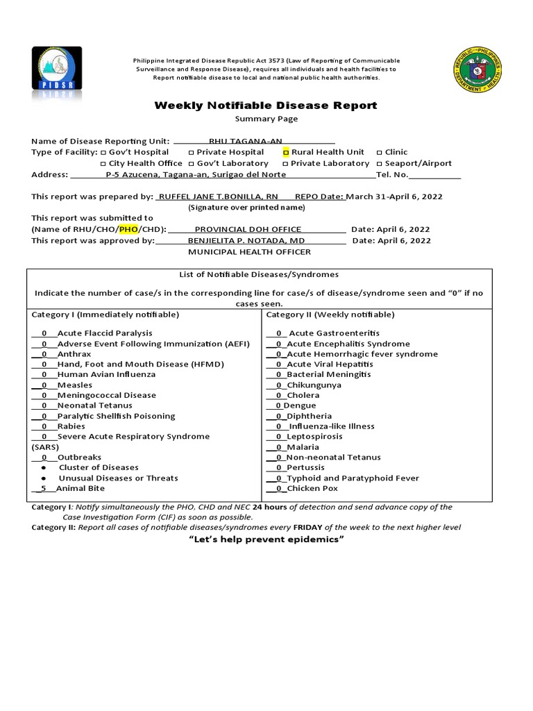 Weekly Notifiable 4.6.2022 | PDF | Science & Mathematics