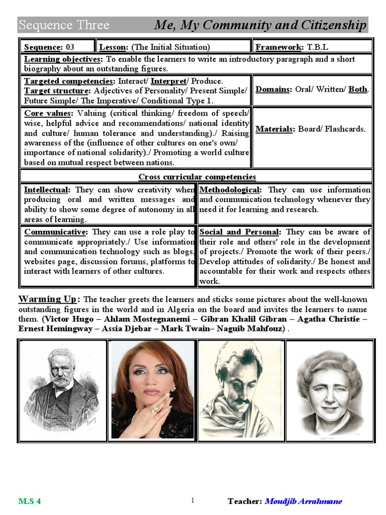 4 MS 2nd Generation Sequence Three - Me, My Community and Citizenship ...