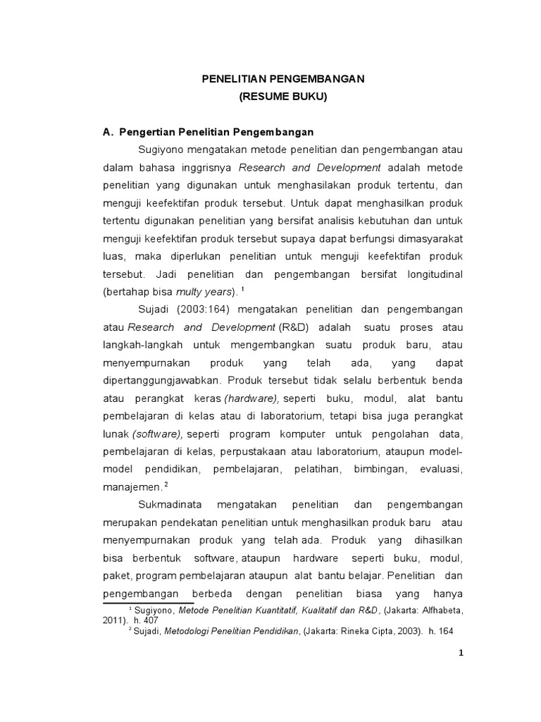 Resume Buku Penelitian Pengembangan | PDF