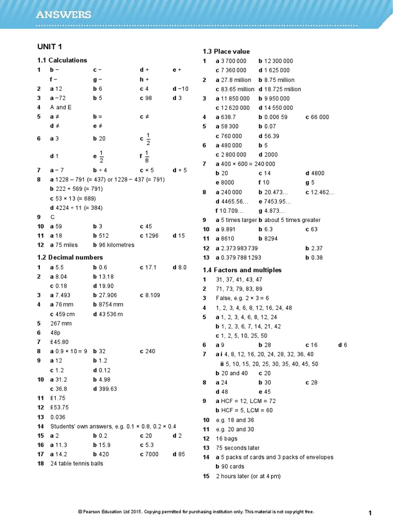 Foundation Practice Book Answers | PDF