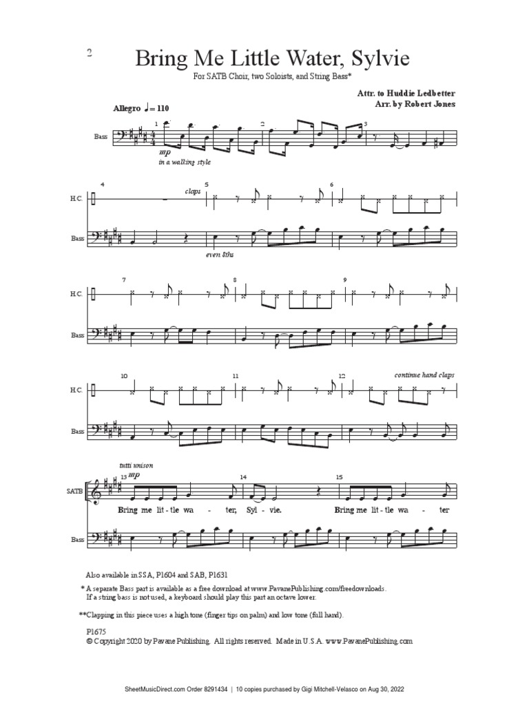 Bring Me Little Water, Sylvie | PDF