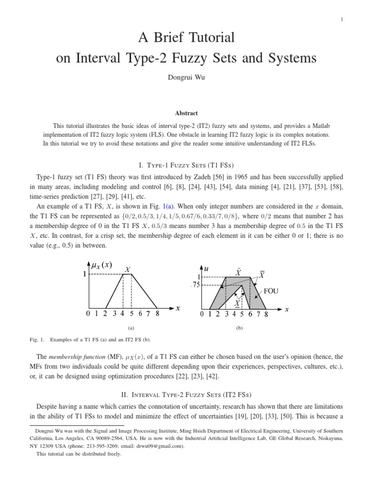 A Brief Tutorial On Interval Type-2 Fuzzy Sets and Systems | PDF | Mathematical Logic | Logic