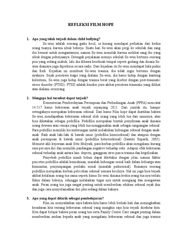 Refleksi Film Hope | PDF