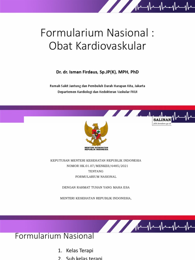Formularium Nasional Obat Kardiovaskular | PDF