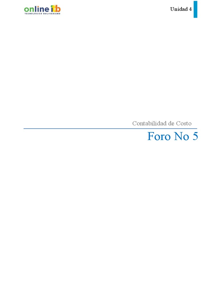 Foro 5 - CDC | PDF | Contabilidad | Cognición