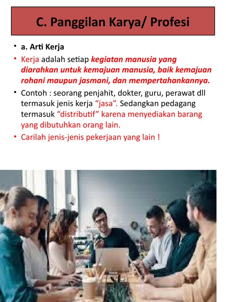 E. Panggilan Karya Atau Profesi, Ok | PDF