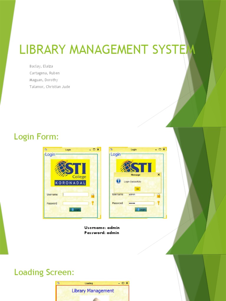 Library Management System PPT (Bsis) | PDF Library Management System PPT (Bsis) | PDF