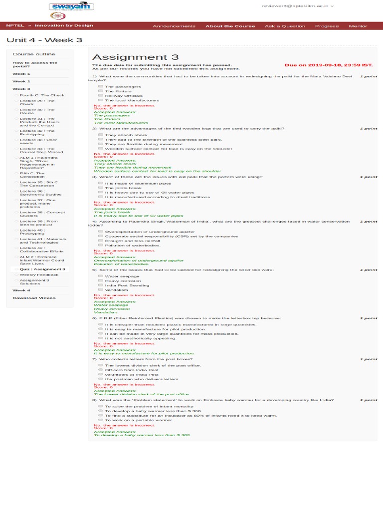 Noc19 De05 Assignment Week 3 | PDF