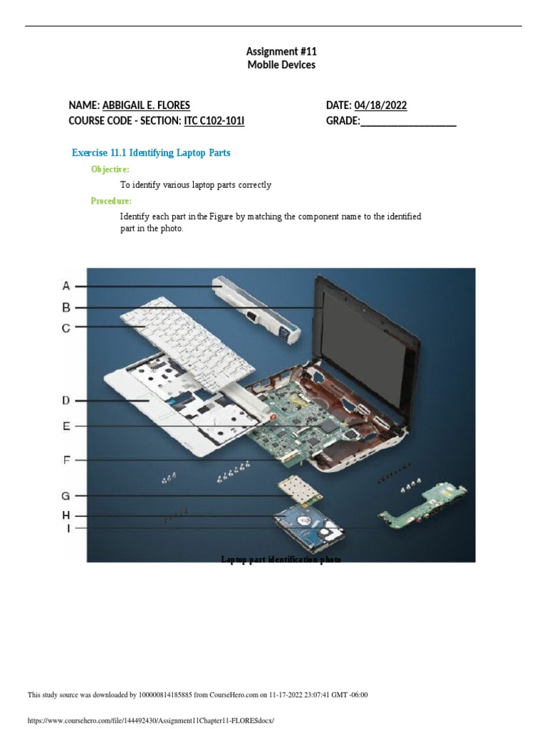 Identifying Laptop Parts and Keys | PDF | Laptop | Computer Keyboard