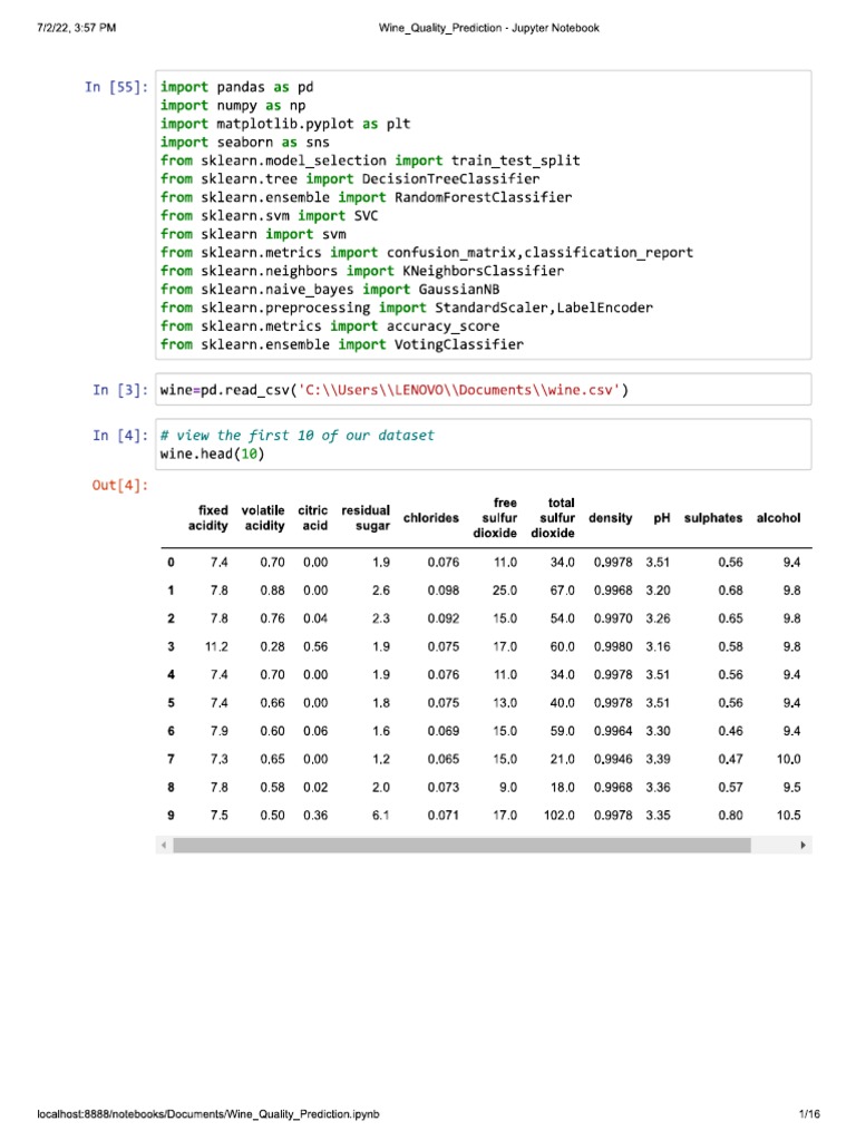 Wine Quality Prediction | PDF