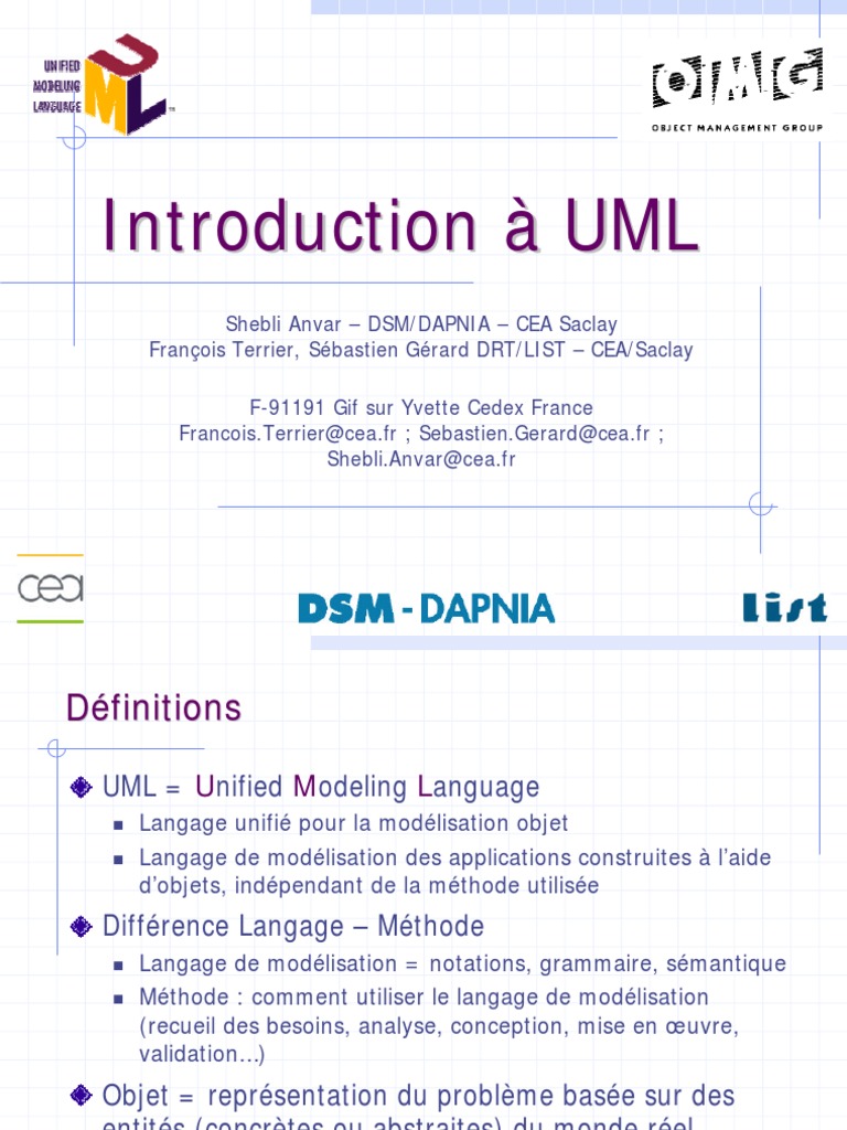Introduction au langage UML | PDF | Langage de Modélisation Unifié ...