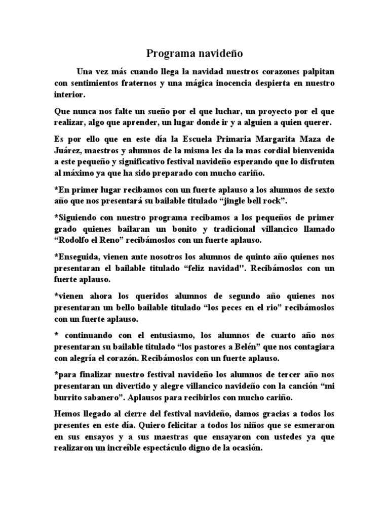 Programa Navideño | PDF