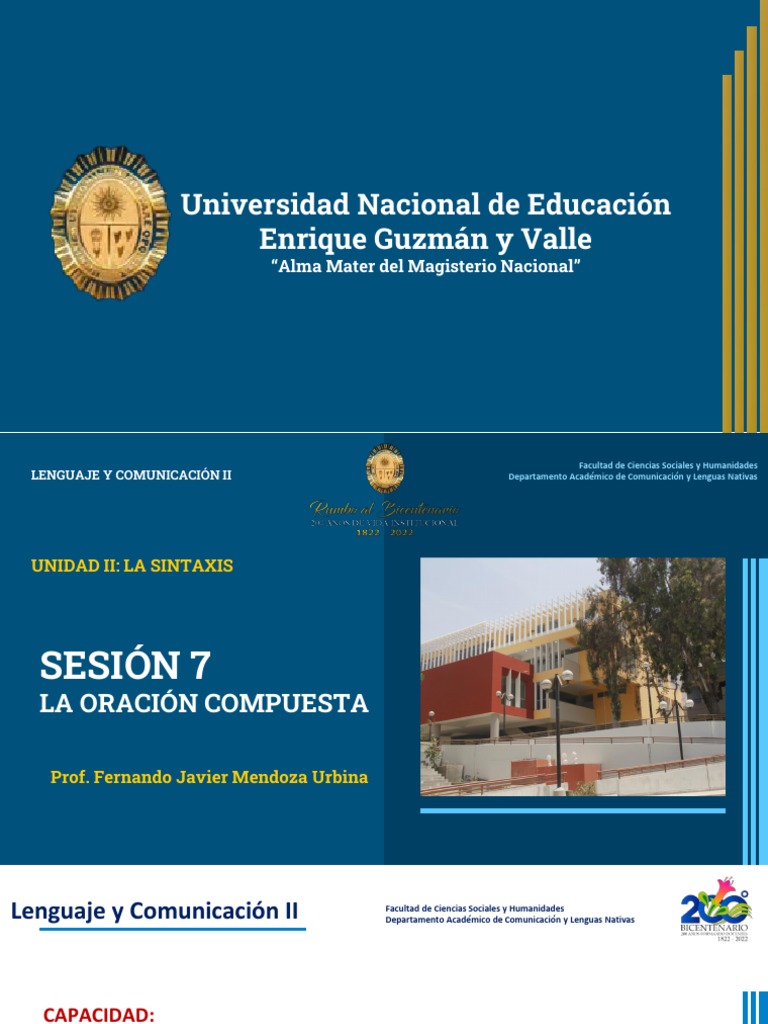 Sesion7 2022 2 | PDF | Oración (Lingüística) | Unidades Semánticas