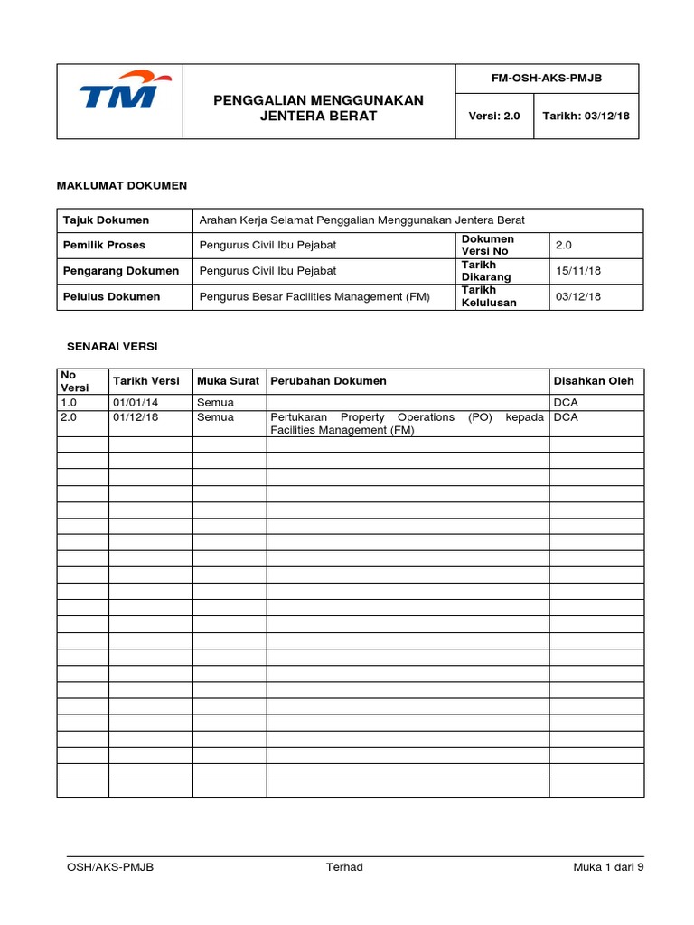 03-AKS Penggalian Menggunakan Jentera Berat-V1 | PDF