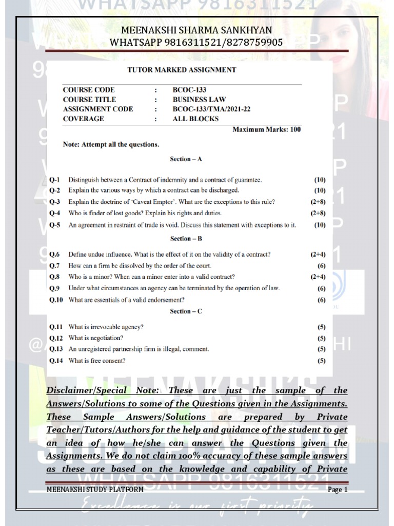 Bcoc 133 | PDF Bcoc 133 | PDF