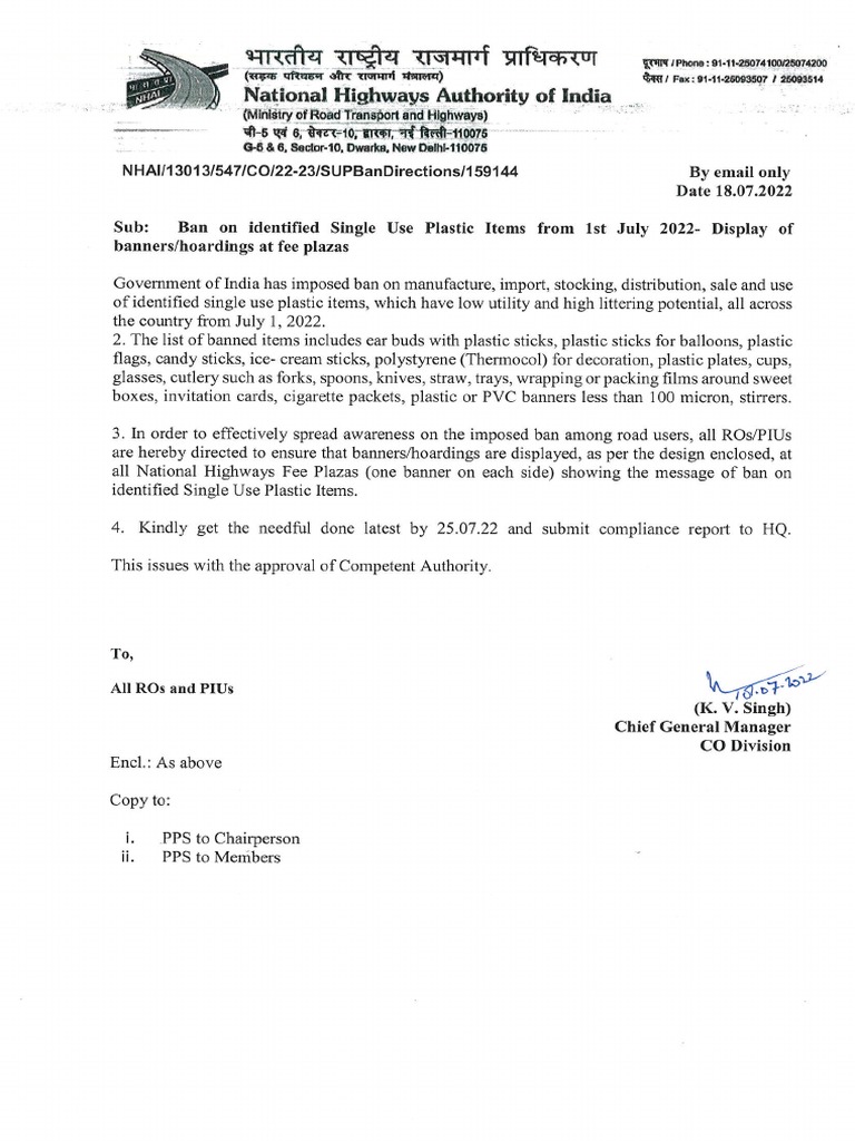 Single Use Plastic Ban | PDF