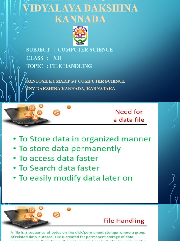7 File Handling Pdf Text File Computer File