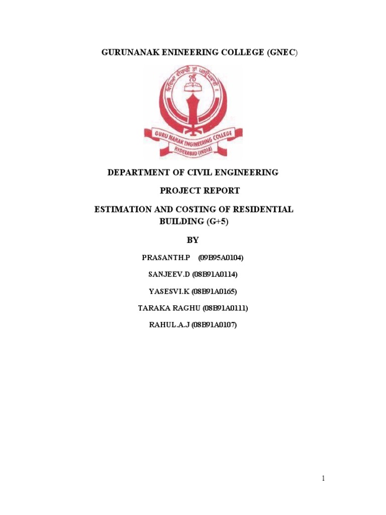 Estimating The Costs Of A Five Story Residential Building A Detailed
