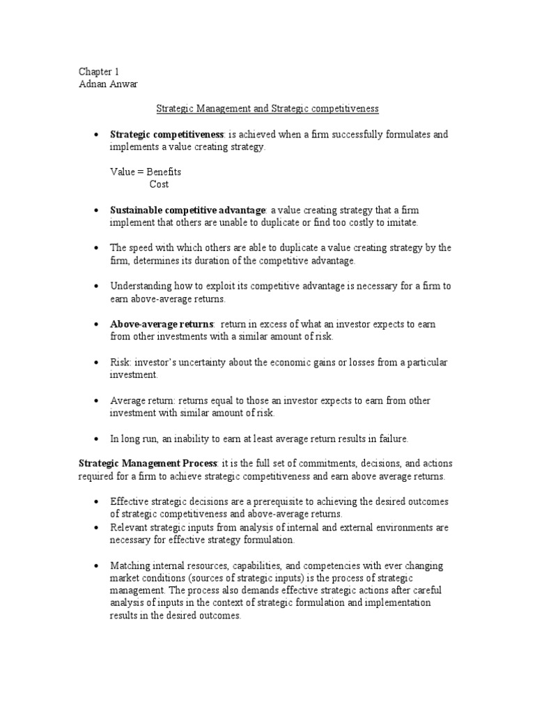 I-O and Resoruce Based Models | PDF | Strategic Management ... I-O and Resoruce Based Models | PDF | Strategic Management ...
