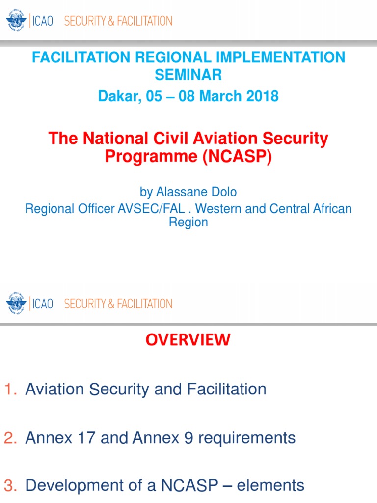 Aviation Security Seminar: NCASP Development | PDF | Airport Security ...