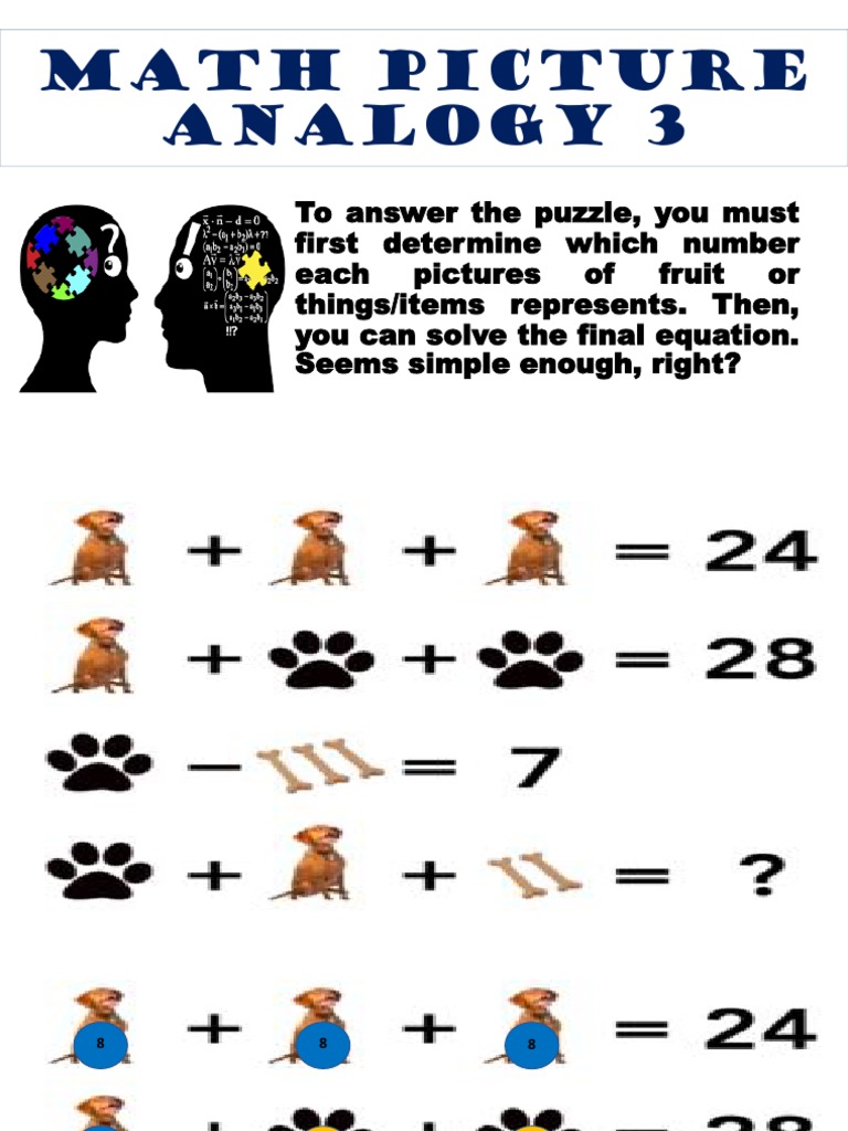 Math Picture Analogy 3 | PDF | Teaching Methods & Materials