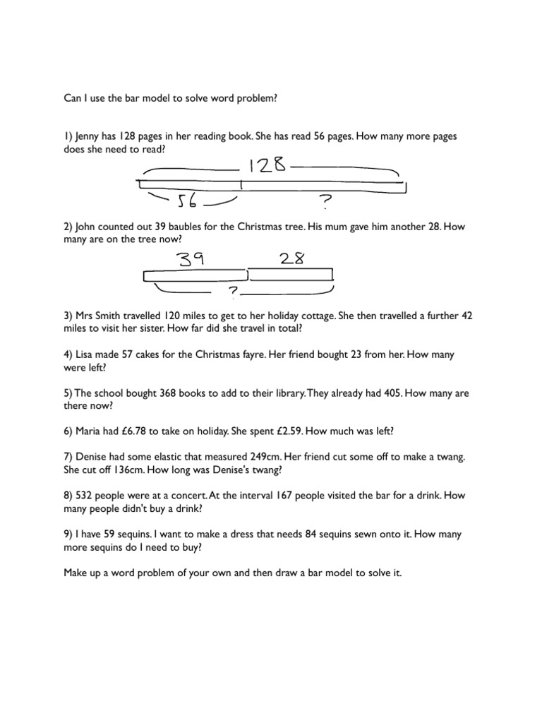 Bar Model Word Problems | PDF | Religion & Spirituality