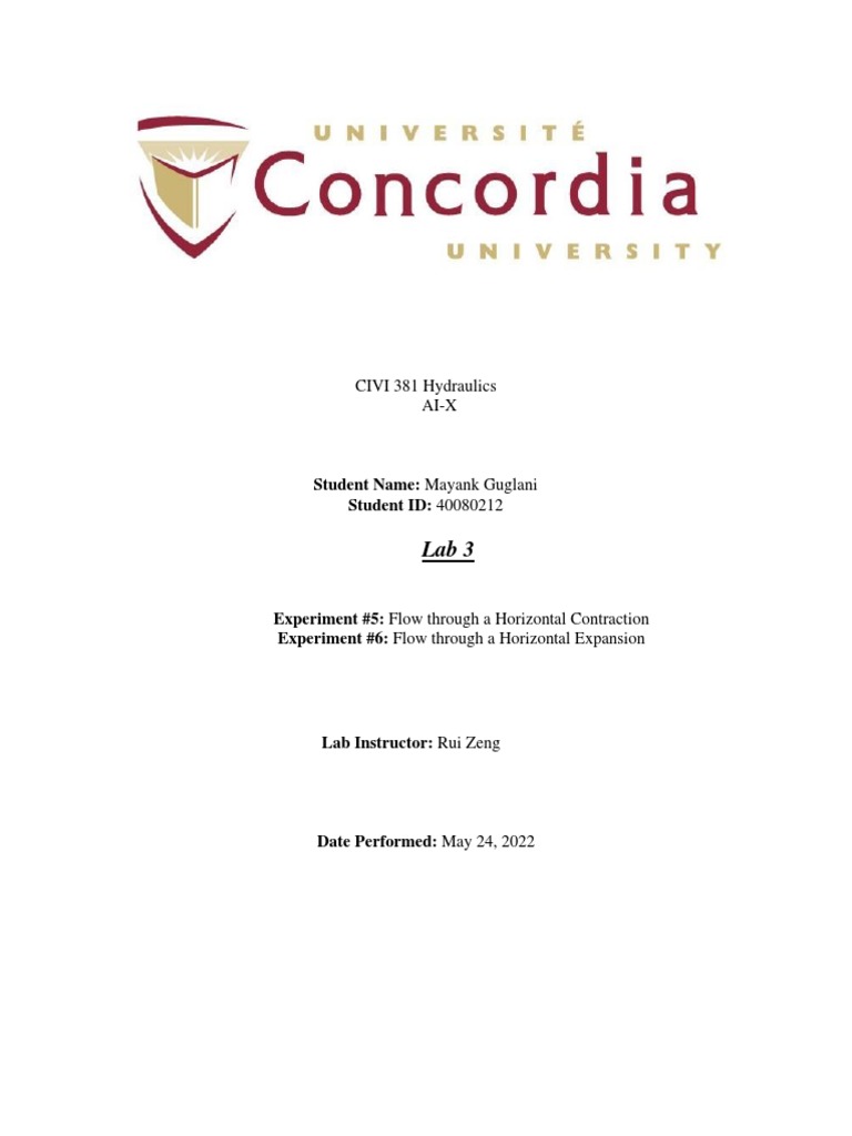 CIVI 381 LAB 3 Mayank Guglani Experiment 5 6 | PDF
