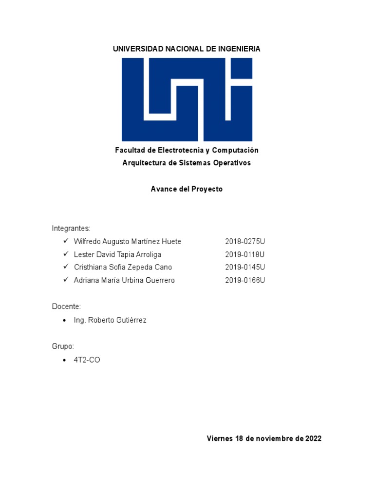 Avance Del Proyecto 2 | PDF