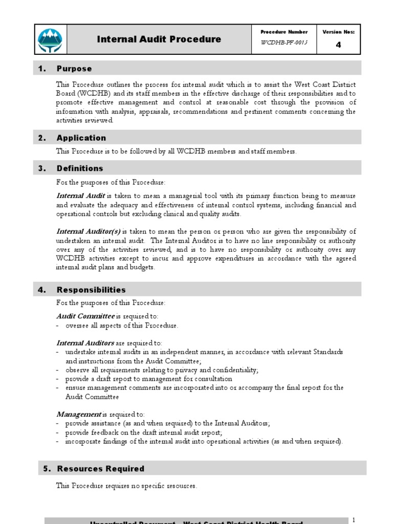 Internal Audit Procedure | Internal Audit | Audit Committee