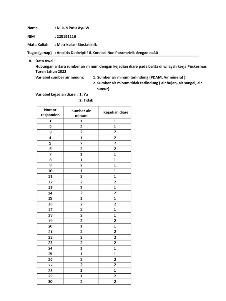 Uji Chi Square - Ni Luh Putu Ayu W | PDF