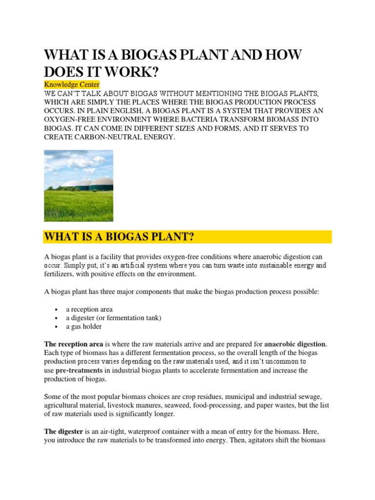 Biogas | PDF | Biogas | Anaerobic Digestion