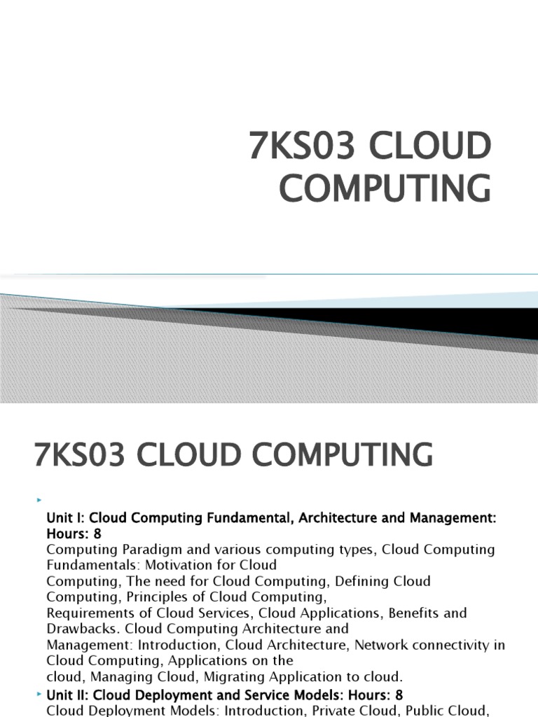 Unit 1 | Download Free PDF | Soap | Cloud Computing